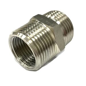 fuoequl stainless steel garden hose adapter convert to npt 3/4 npt to 3/4 garden hose