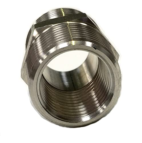 Fuoequl Stainless Steel Garden Hose Adapter Convert to NPT 3/4 npt to 3/4 Garden hose