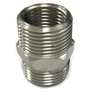 Fuoequl Stainless Steel Garden Hose Adapter Convert to NPT 3/4 npt to 3/4 Garden hose