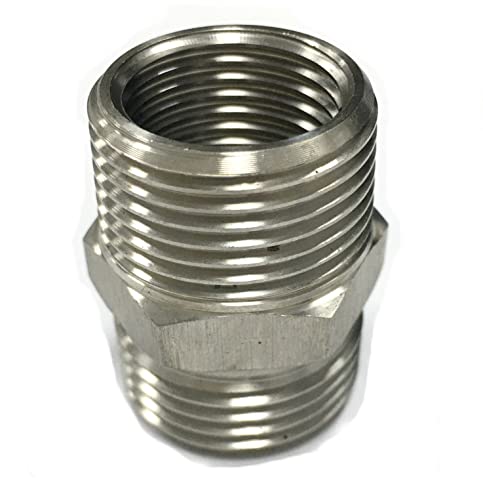 Fuoequl Stainless Steel Garden Hose Adapter Convert to NPT 3/4 npt to 3/4 Garden hose