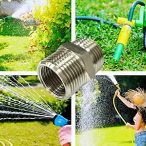 Fuoequl Stainless Steel Garden Hose Adapter Convert to NPT 3/4 npt to 3/4 Garden hose