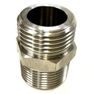 Fuoequl Stainless Steel Garden Hose Adapter Convert to NPT 3/4 npt to 3/4 Garden hose