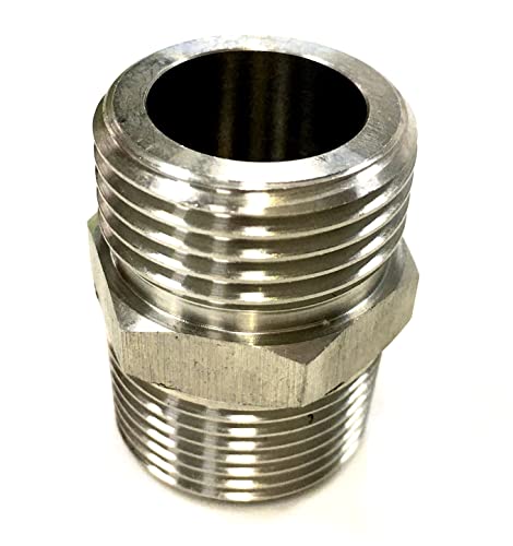 Fuoequl Stainless Steel Garden Hose Adapter Convert to NPT 3/4 npt to 3/4 Garden hose