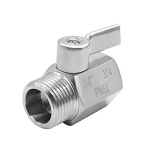 beduan stainless steel 3/4″ shut off valve ght thread garden hose heavy duty connector