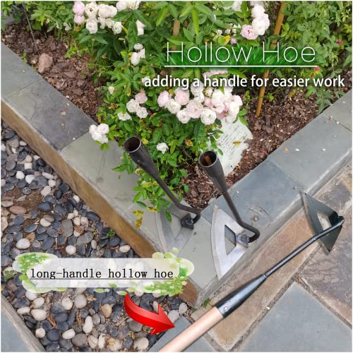 MXJIAELE Garden Hoe Edger Weeder Hollow Hoe Gardening Tool All-Steel Hardened Hollow Hoes Weeding Portable Household Vegetable Garden Shovel, Soil loosening Planting Tool can be Used for Extended use