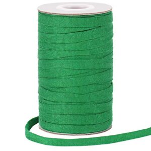 garden tree tie, 164 feet 8mm soft durable green plant twine stretchy tree supports biodegradable for tomato plants, climbing roses and vines organizing