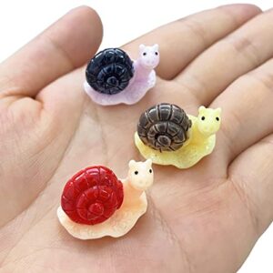 JKanruh 21 Pcs Mini Animals Miniature Resin Snail,Mini Snail Figurines,Fairy Garden Snail Miniature Moss Landscape Ornaments for Outdoor Decoration,Home Décor,Cake Decoration,DIY Crafts