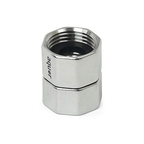 Aquor Double Female Hose Adapter, For Male Hose to Male Hose, Stainless Steel 3/4” GHT (f) x 3/4” GHT (f)