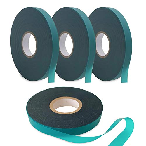 Coobbar Stretch Tie Tape, 0.5 Inch Wide Stretch Tie Tape Garden Tie Tape Thick Plant Ribbon Garden Green Vinyl Stake for Indoor Outdoor Patio Plant Use (600 Feet)