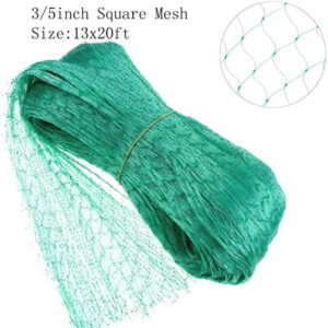 Bird Netting for Garden,13x20Ft Garden Netting,Fruit Tree Netting Doesn't Tangle and Reusable Bird Mesh Protect Fruit Vegetables Plants from Birds Deer