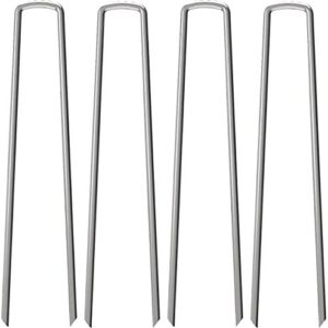 ALTRUISTIC 100Pces Landscape Staples 6 Inch Garden Staples Stakes, Fence Stakes Metal Tent Stakes Galvanized Steel Landscape Fabric Staples Sod Ground Staples Weed Barrier Stakes