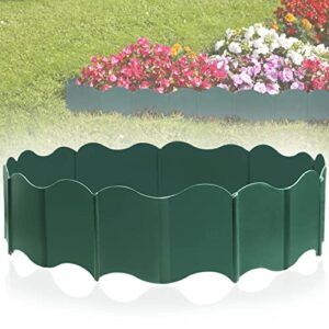 eeocwf garden edging border, garden landscape edging borders, 20pcs plastic garden fence edging, interlocking landscaping edging, flexible lawn edging flower bed border, for outdoor patio pathway