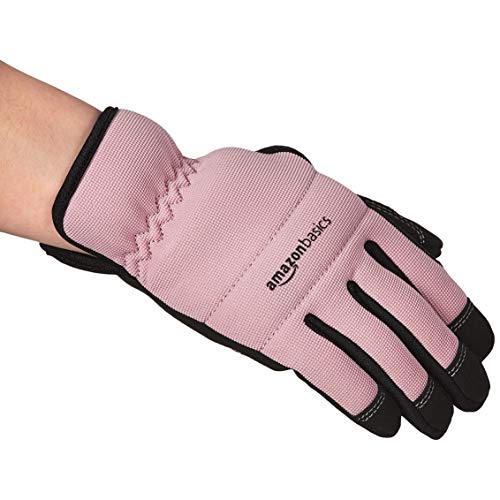 Amazon Basics Women's Work or Garden Gloves - Small, Pink