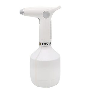 t tovia 1l electric plant mister spray bottle for indoor/outdoor plants, electric watering can with adjustable copper spout, automatic plant watering devices, for hair, cleaning home, gardening