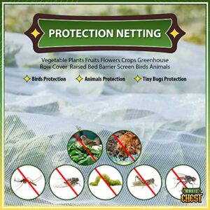 magic chest Garden Netting 8x24 Ft | Mesh Netting Plant Covers | Ultra Fine Mesh | Birds, Animals, Bugs, Insect Protection | Pest Barrier for Vegetables Plants Fruits Flowers Crops Greenhouse