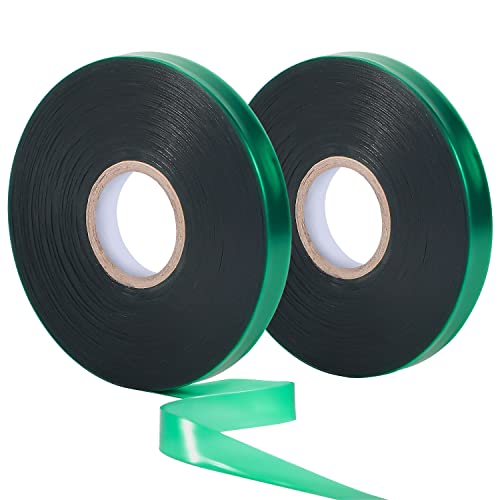 Prudiut 295 Ft ×2 Rolls (590 Ft) Plant Tape, 1/2" Stretch Garden Tape Sturdy Plant Ribbon Nursery Tree Tape Support for Indoor Outdoor Patio Plant, Tree, Vegetables, Branches