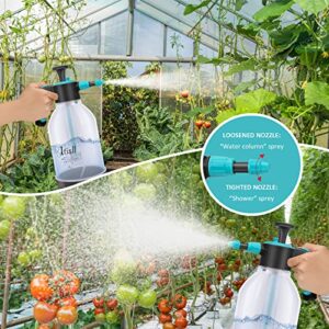 Itisll Manual Garden Sprayer Hand Lawn Pressure Pump Sprayer Safety Valve Adjustable Nozzle 0.5 Gal