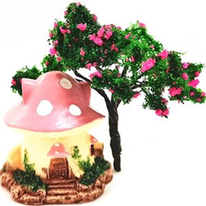 HYG 100pc Fairy Garden Accessories, Miniature Fairy Garden Decoration Figurines Kits, Fairy Garden Dollhouse and Animals, Micro Landscape Ornaments Kit, Briquettes Figurines Sets (A)