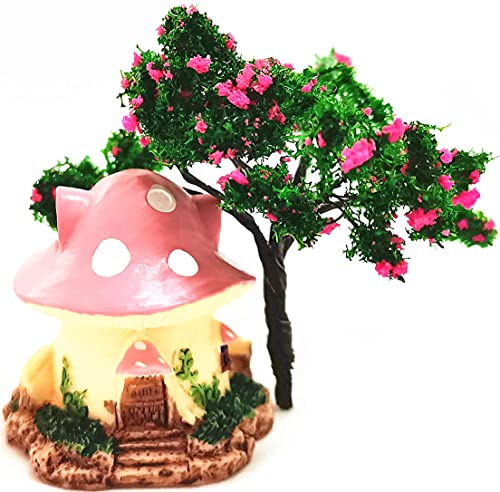 HYG 100pc Fairy Garden Accessories, Miniature Fairy Garden Decoration Figurines Kits, Fairy Garden Dollhouse and Animals, Micro Landscape Ornaments Kit, Briquettes Figurines Sets (A)