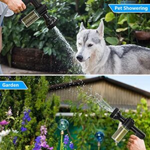 Car Wash Nozzle,Garden Hose Nozzle with Soap Dispenser and Washing Mitt,High Pressure Hose Foam Sprayer Garden Water Gun for Car Wash,Watering Plants and Showering Pet