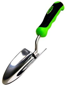 garden guru super strong garden trowel hand shovel – stainless steel – rust resistant – ergonomic grip – perfect tool for gardening, weeding, transplanting and digging in garden beds