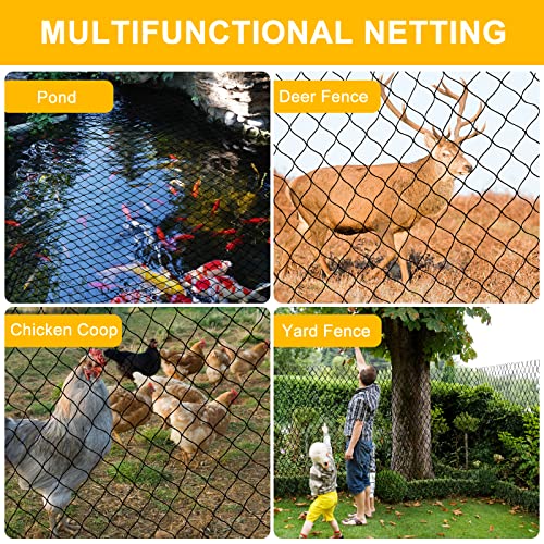 Bird Net 25'x50' with 1" Mesh Nylon Bird Netting for Garden, Poultry Netting Heavy Duty Aviary Netting Chicken Coop Netting, Garden Netting Deer Fence Netting for Fruit Tree, Pests Trellis Net