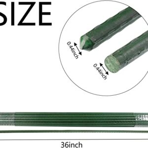 Garden Plant Stakes 36 Inch 3Ft Steel Plant Stick Support, Tomato Stakes for Growing Climbing Plants, Pack of 25