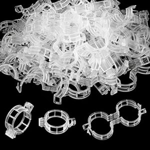 200 pcs tomato clips, plastic trellis clips plant support clips, plant clips for support, grape vine, tomato vine, vegetables plants, garden clips to grow upright makes plants healthier