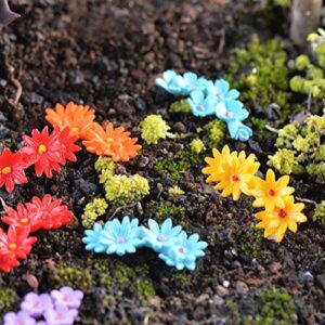 DatingDay 15 Pcs Tiny Miniature Flower Moss Bonsai DIY Crafts Fairy Garden Landscape Decor (Random Color)