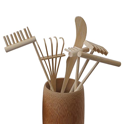 KEILEOHO 12 PCS Mini Zen Garden Rakes, DIY Sand Zen Garden Tools for Office, Tasteful and Elegant Zen Garden Accessories for Home Gift Garden Decor Serenity and Spiritual Meditation