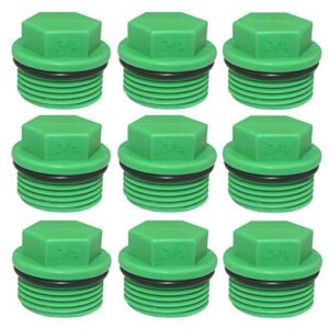 30 pieces male threaded ppr end cap plugs garden irrigation pipe fittings water tubing stopper for preventing leakage clogging (3/4 inch)