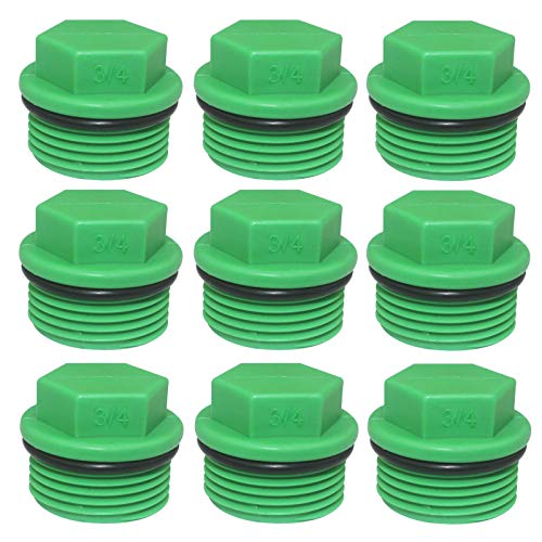 30 Pieces Male Threaded PPR End Cap Plugs Garden Irrigation Pipe Fittings Water Tubing Stopper for Preventing Leakage Clogging (3/4 inch)