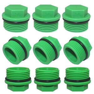 30 Pieces Male Threaded PPR End Cap Plugs Garden Irrigation Pipe Fittings Water Tubing Stopper for Preventing Leakage Clogging (3/4 inch)