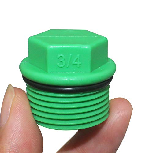 30 Pieces Male Threaded PPR End Cap Plugs Garden Irrigation Pipe Fittings Water Tubing Stopper for Preventing Leakage Clogging (3/4 inch)