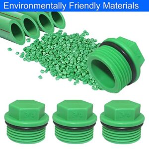 30 Pieces Male Threaded PPR End Cap Plugs Garden Irrigation Pipe Fittings Water Tubing Stopper for Preventing Leakage Clogging (3/4 inch)