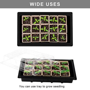 Aodaer 247 Pack Seed Starter Kit Including Peat Pots for Seedlings Seed Starter Tray with Plant Labels, Tool, Plastic Growing Trays Germination Tray Paper Seedling Cups for Indoor Outdoor Garden