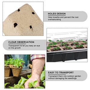 Aodaer 247 Pack Seed Starter Kit Including Peat Pots for Seedlings Seed Starter Tray with Plant Labels, Tool, Plastic Growing Trays Germination Tray Paper Seedling Cups for Indoor Outdoor Garden