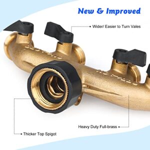 Garden Hose Splitter 4 Way Heavy Duty Brass Connector Tap Splitter (4WAY)