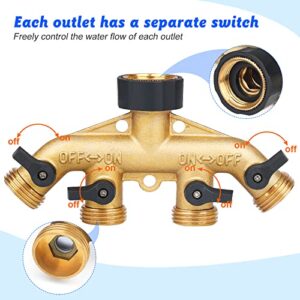 Garden Hose Splitter 4 Way Heavy Duty Brass Connector Tap Splitter (4WAY)