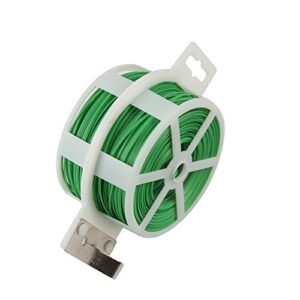 shintop 328 feet garden plant twist tie with cutter for gardening, home, office (green)