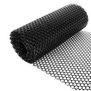 plastic garden fence net garden fencing | landscaping plastic mesh gardening and fencing net garden fence animal barrier fencing mesh garden protection netting (0.4m x 4m=(1.3ft x 13.1ft), black)