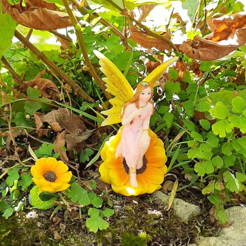 Simple Creativity Fairy Figures for Fairy Garden, Miniature Flower Fairies Indoor and Outdoor Decor Accessories, Mini Fairy Figurines for Kids