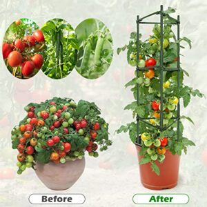 Canmilar 3 Pack Tomato Cages,Up to 51inch Plant Stakes Vegetable Trellis Assembledfor Garden Climbing Plants Vegetables Flowers