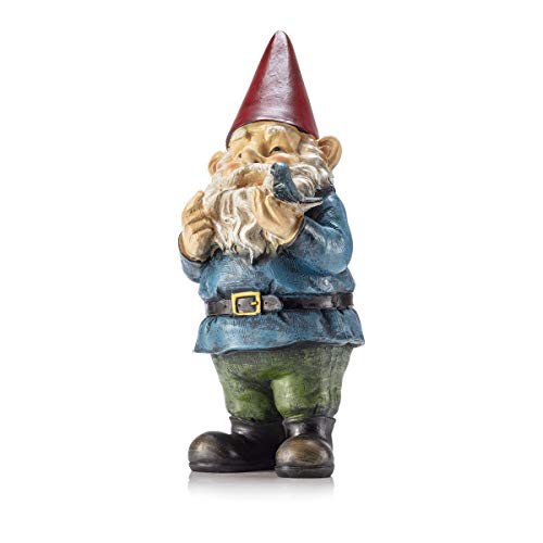 Garden Gnome Holding Bird