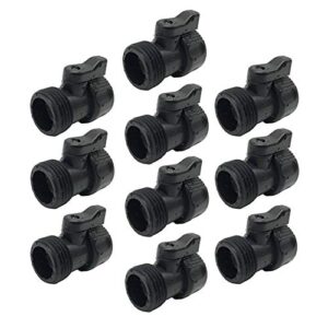 alkarama 10 pack plastic garden hose shut off valve water shutoff valve shut-off ball valve standard 3/4” thread connector coupling