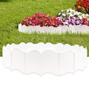 eeocwf garden edging border, garden landscape edging borders, 20pcs plastic garden fence edging, interlocking landscaping edging, flexible lawn edging flower bed border, for outdoor patio pathway