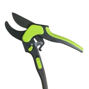 Garden Guru 2 in 1 Ratchet Pruning Shears for Weak Hands - Professional Ratcheting Garden Pruners Clippers - Ergonomic Shock Absorbing Grip - Makes Tough Cuts Easy - Great for Seniors