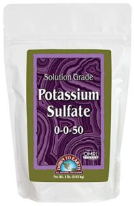 down to earth omri organic solution grade potassium sulfate 0-0-50, 1 lb