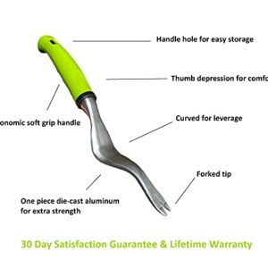 Garden Guru Hand Weeder Tool with Ergonomic Handle - Weed Puller for Planting, Weeding, Flower and Vegetable Care in Lawn Garden Yard | Rust Resistant