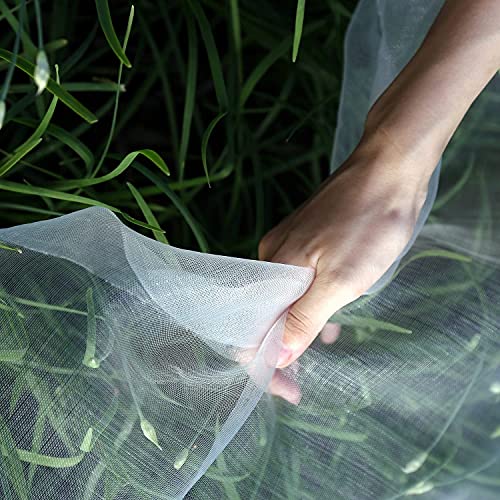 Ultra Fine Garden Insect Netting: 15'x15' Bug Netting Mesh Row Cover Screen Cicada Barrier for Protecting Vegetables Fruits Flowers Raised Plants